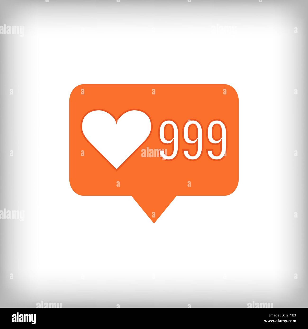 Like orange icon. 999 likes. Vector illustration Stock Vector Image ...