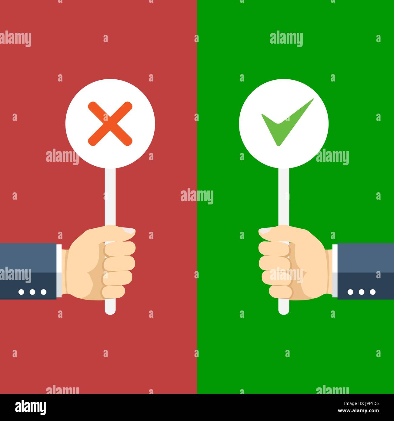 Positive and negative feedback concept. Vector illustration Stock ...