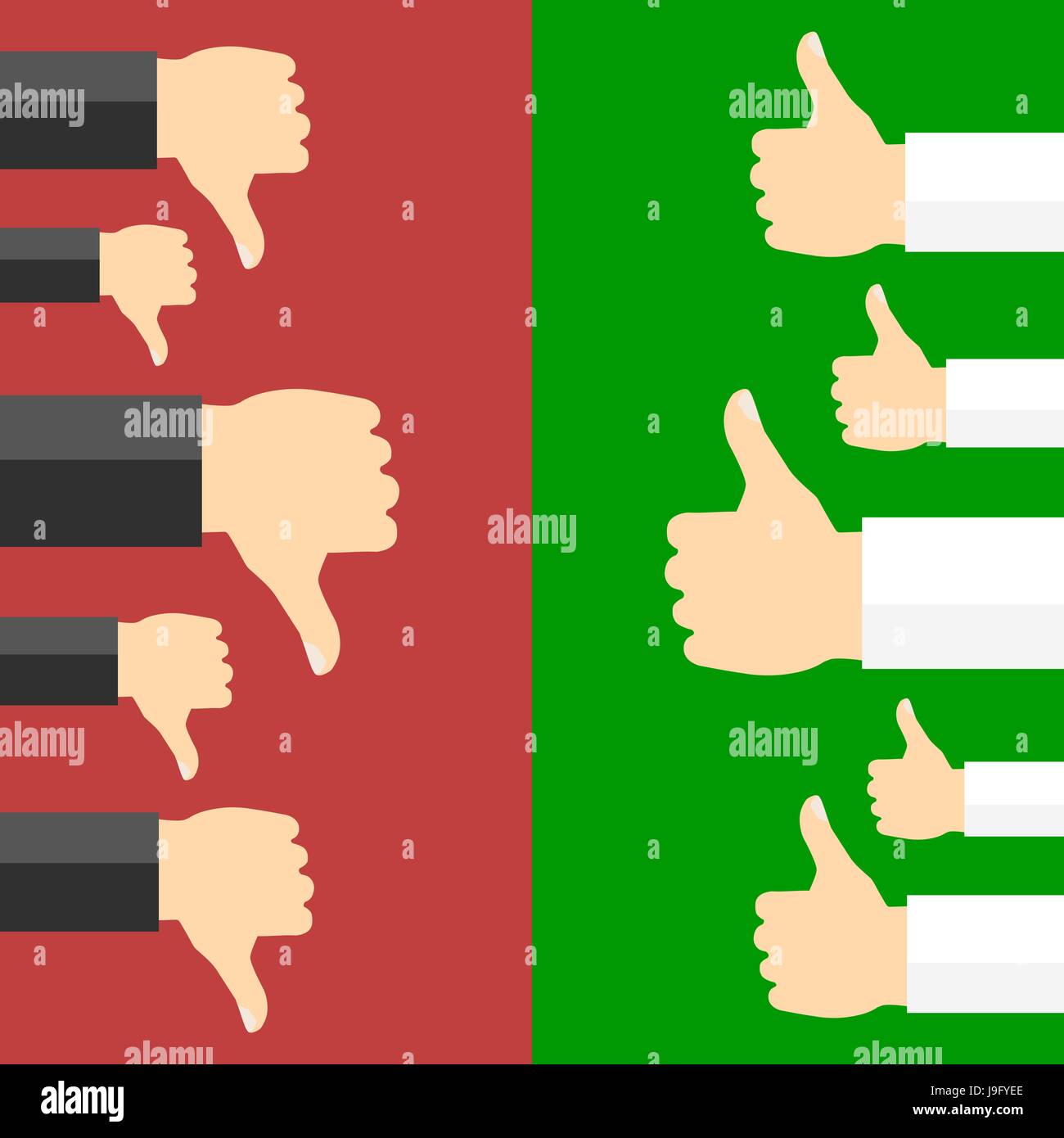 Positive and negative feedback concept. Vector illustration Stock ...