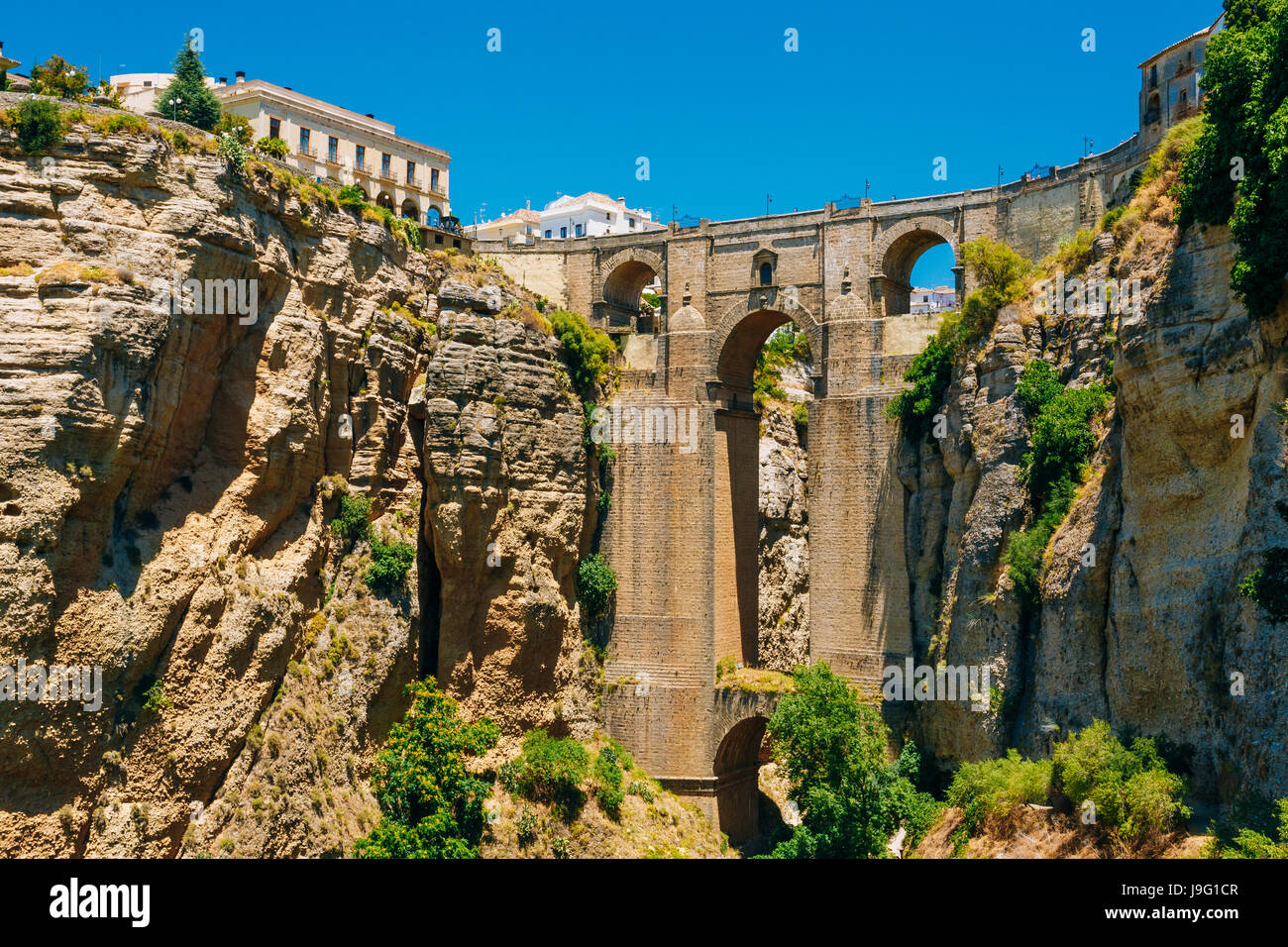The New Bridge (Puente Nuevo) is the 120-metre (390 ft)-deep chasm that ...
