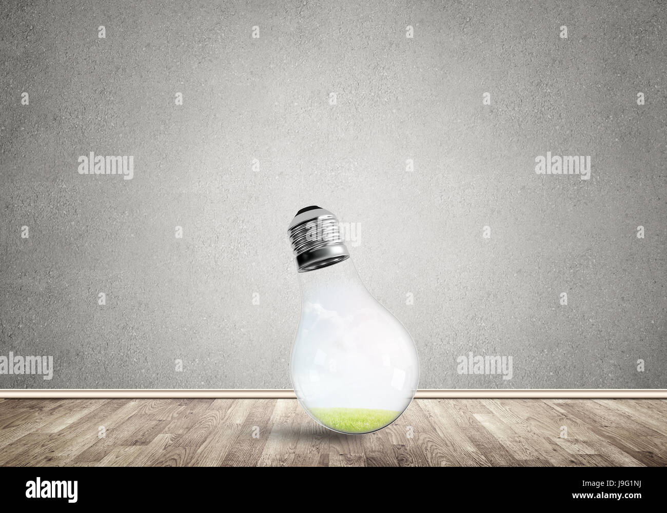 Light bulb in room Stock Photo - Alamy