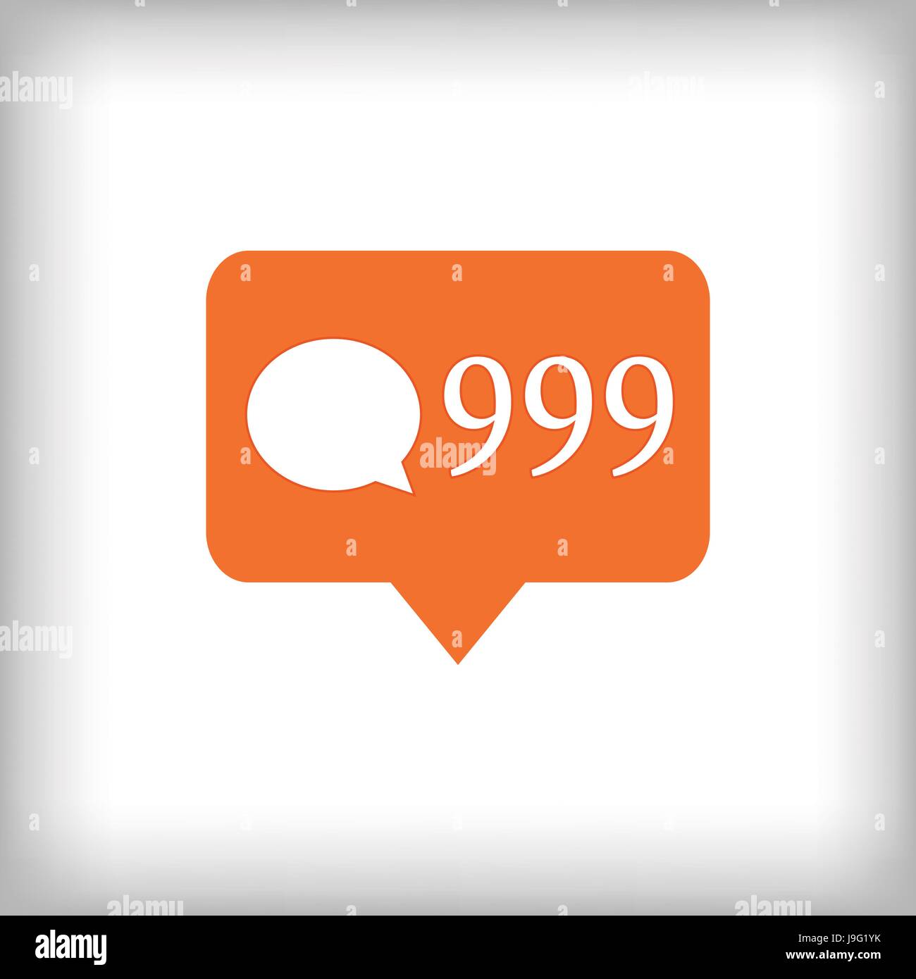 Comment orange icon. 999 comments. Vector illustration Stock Vector ...