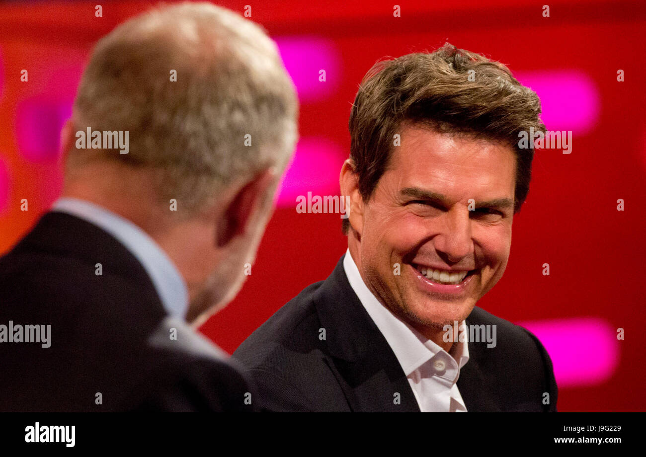 Tom Cruise during the filming of the Graham Norton Show at the London Studios, to be aired on ...