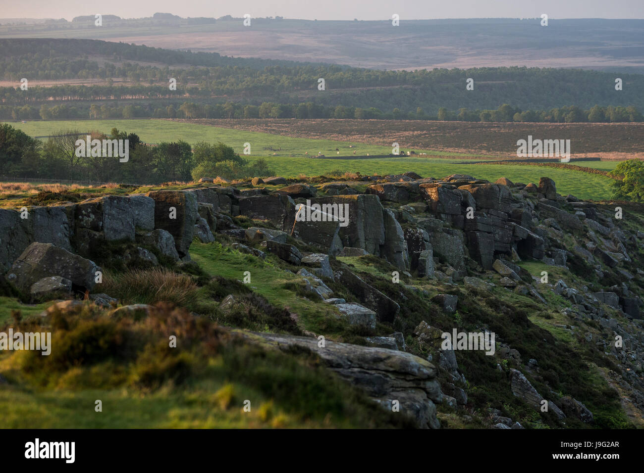 Baslow Edge Curbar Peak District Park High Resolution Stock Photography ...