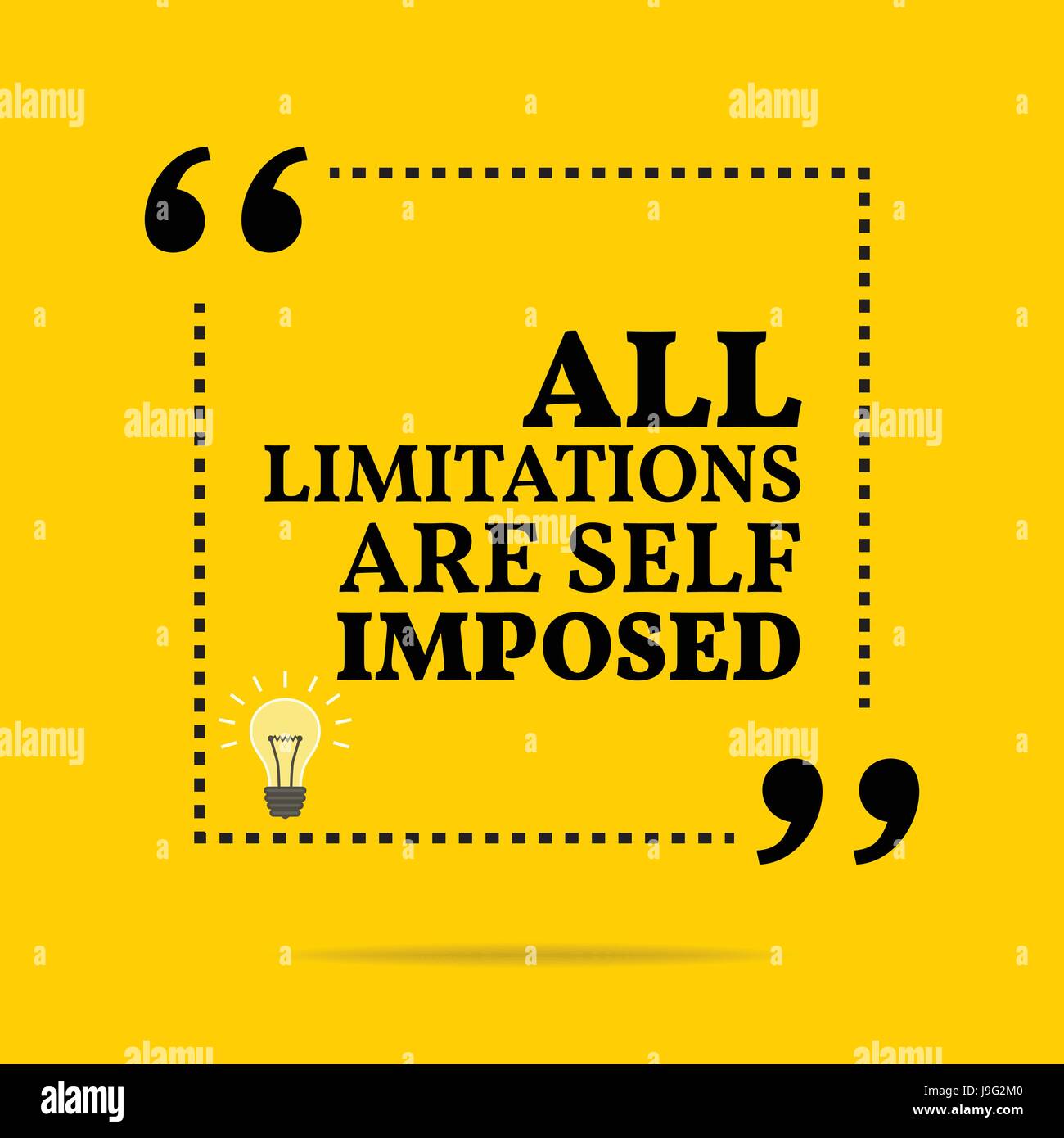 Inspirational motivational quote. All limitations are self imposed ...