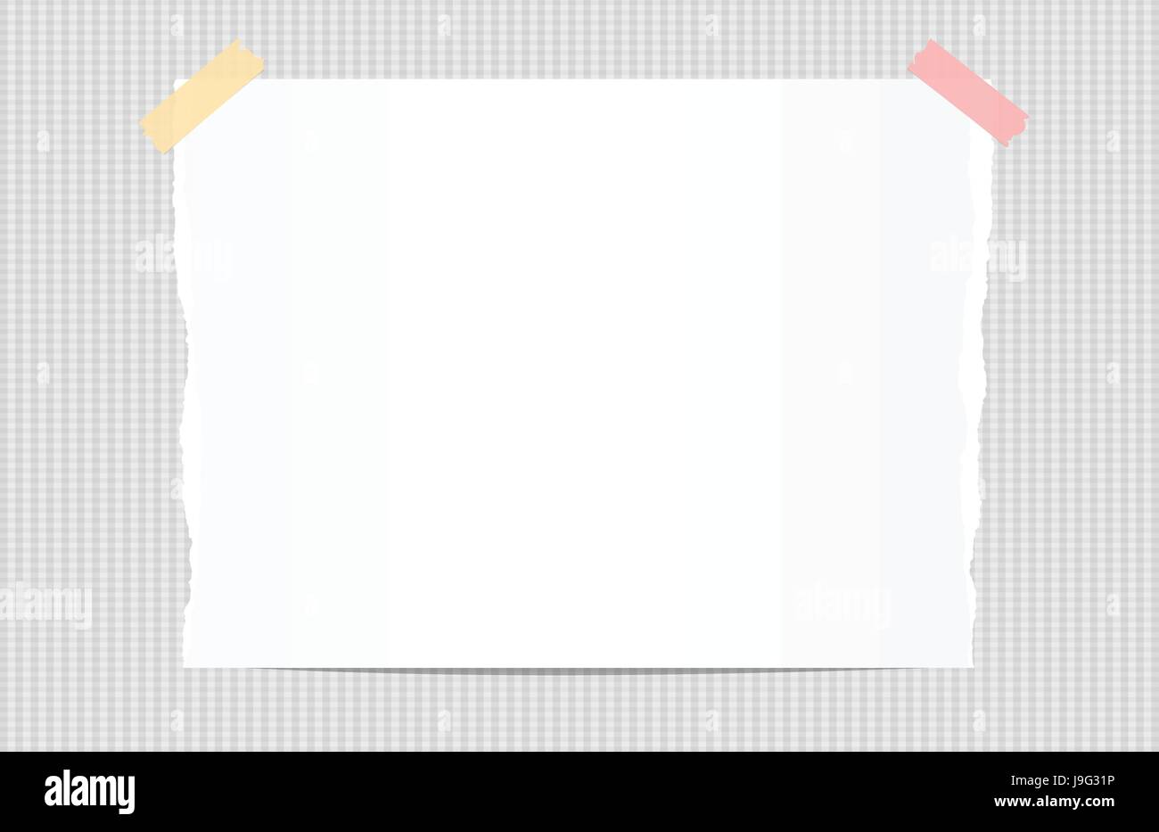 Torn paper stuck with tape Stock Vector Images - Alamy