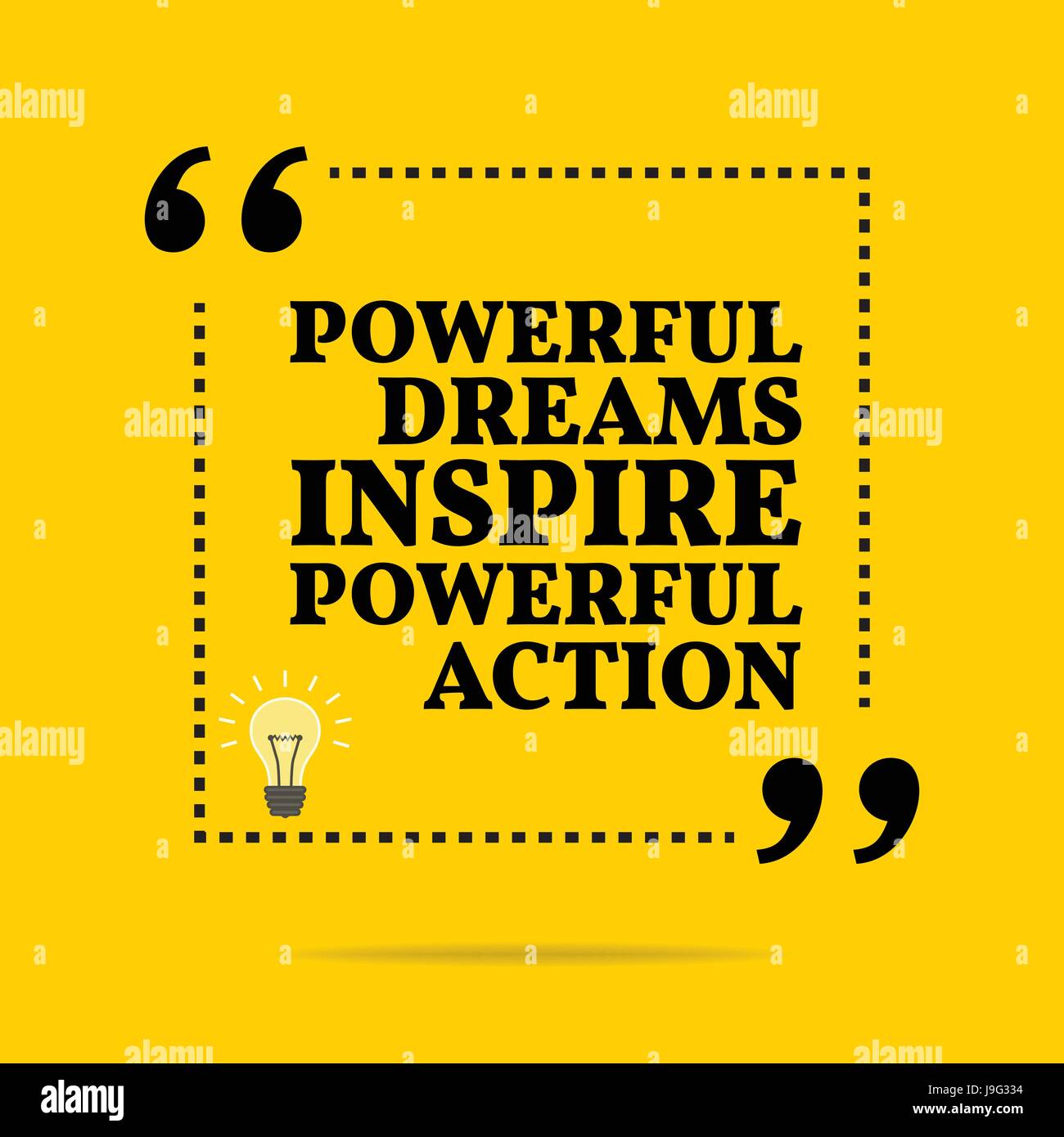 Inspirational motivational quote. Powerful dreams inspire powerful ...