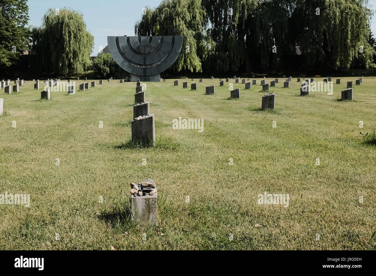 The Jewish memorial adjacent to the Terezin crematorium which served ...