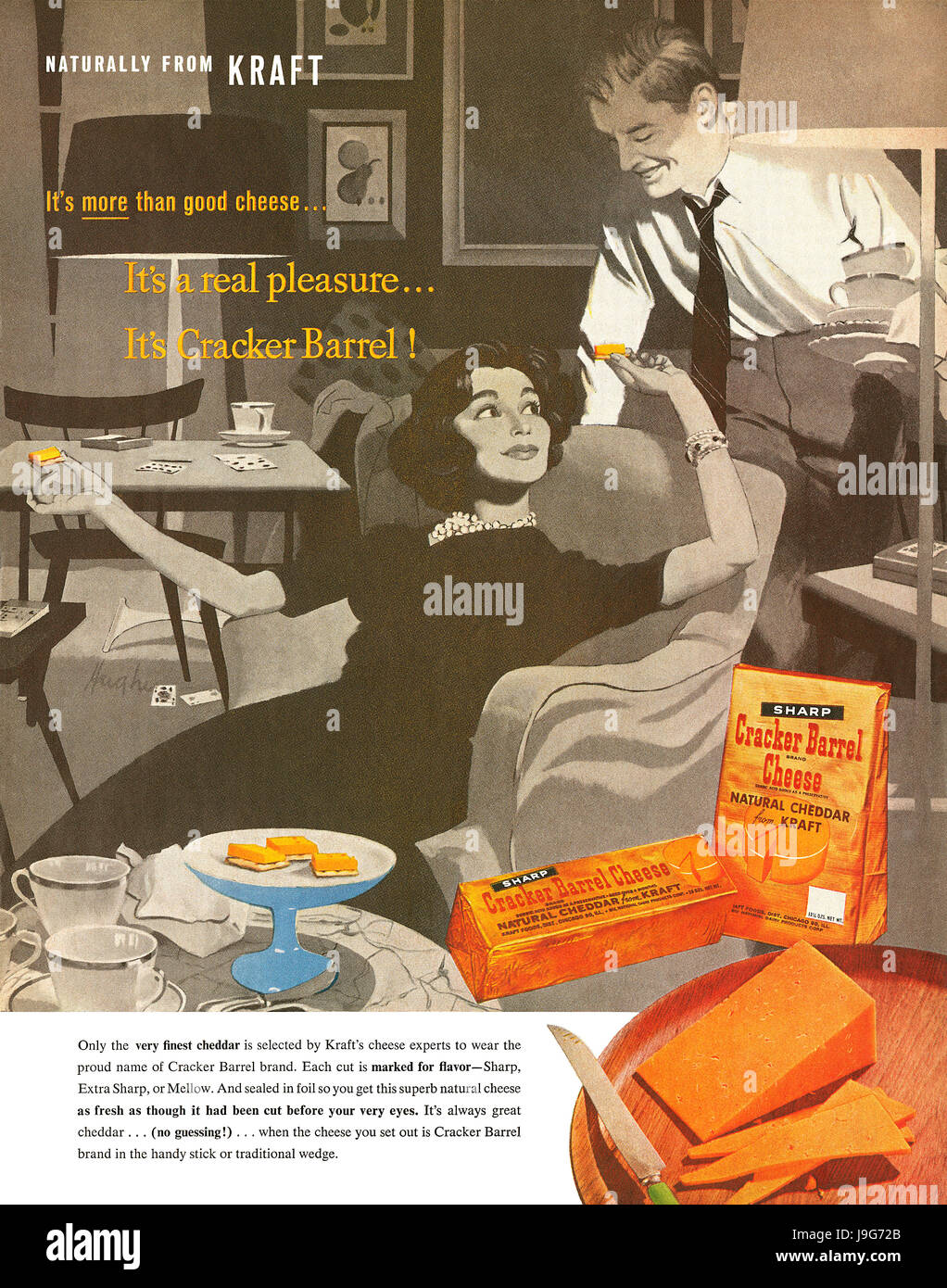 Vintage cheese advert hi-res stock photography and images - Alamy
