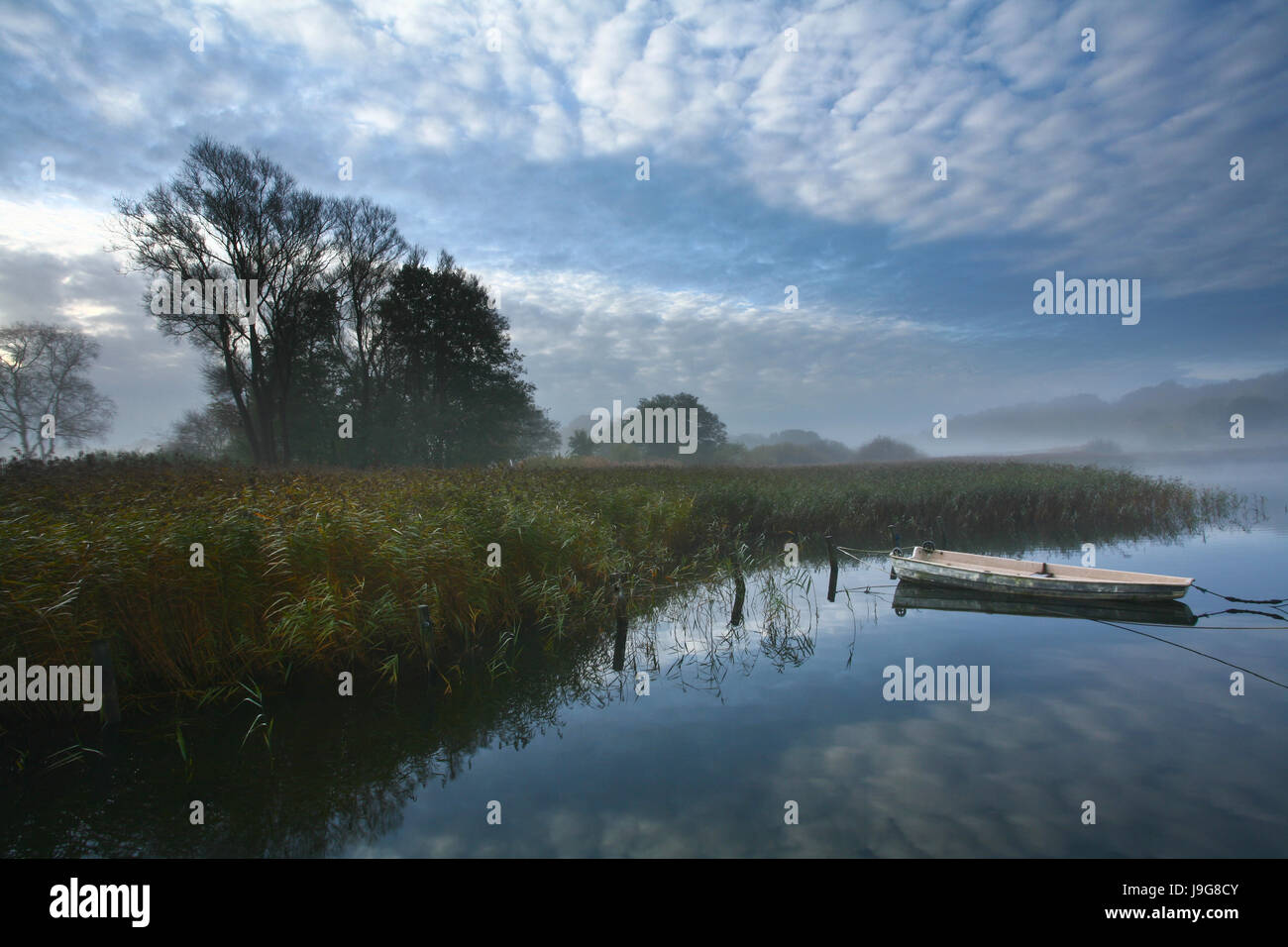 View on a beautiful lake landscape in scandinavia in denmark Stock ...