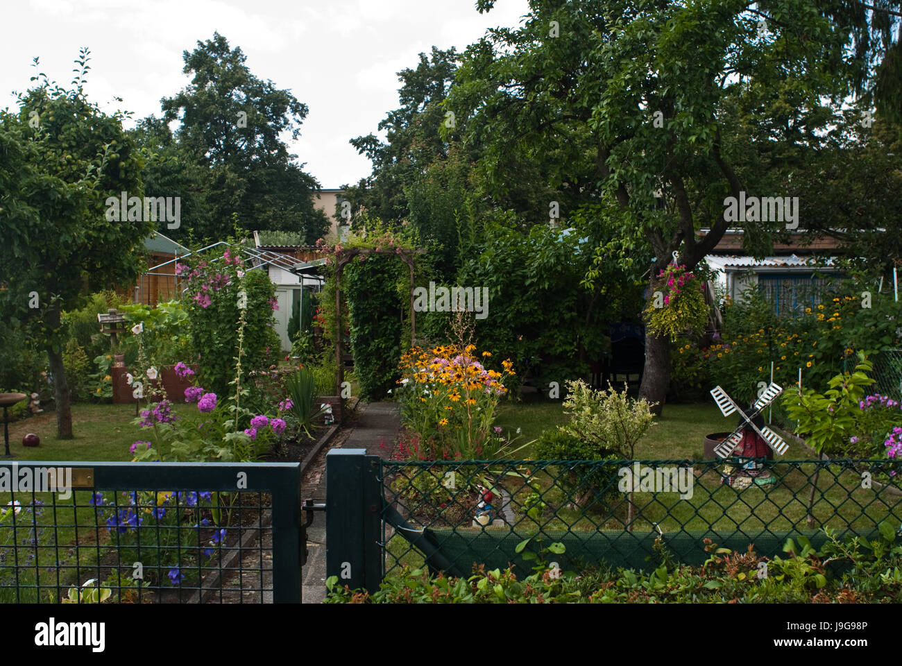 Allotment garden in Berlin. Often called Schrebergarten (German) or ...