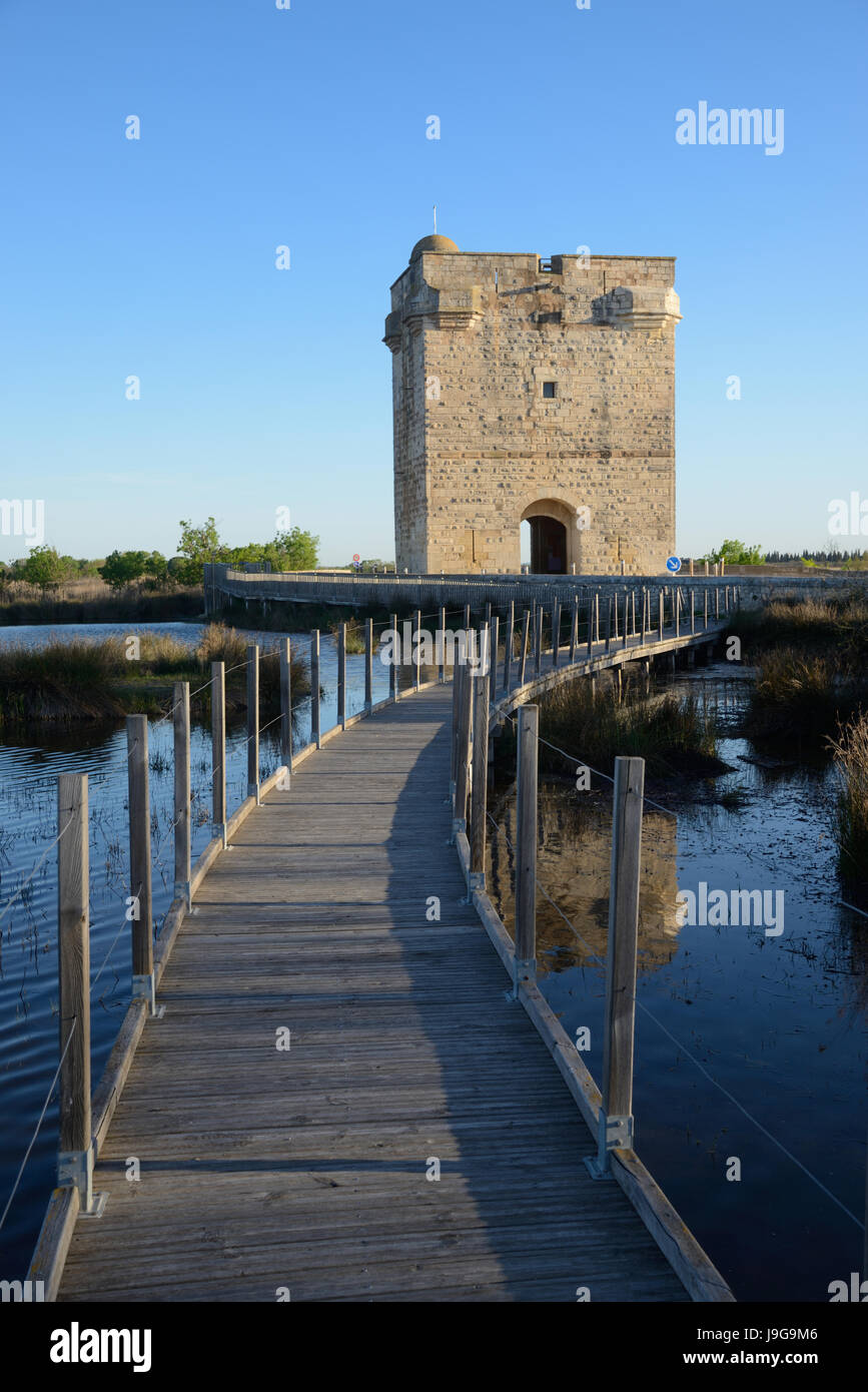 Wooden Boardwalk and the Medieval Tour Carbonnière or Carbonnière Tower ...