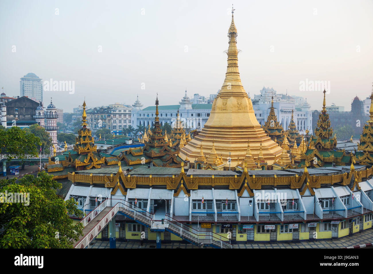 Myanmar, Yangon, Sule Pagoda Stock Photo - Alamy
