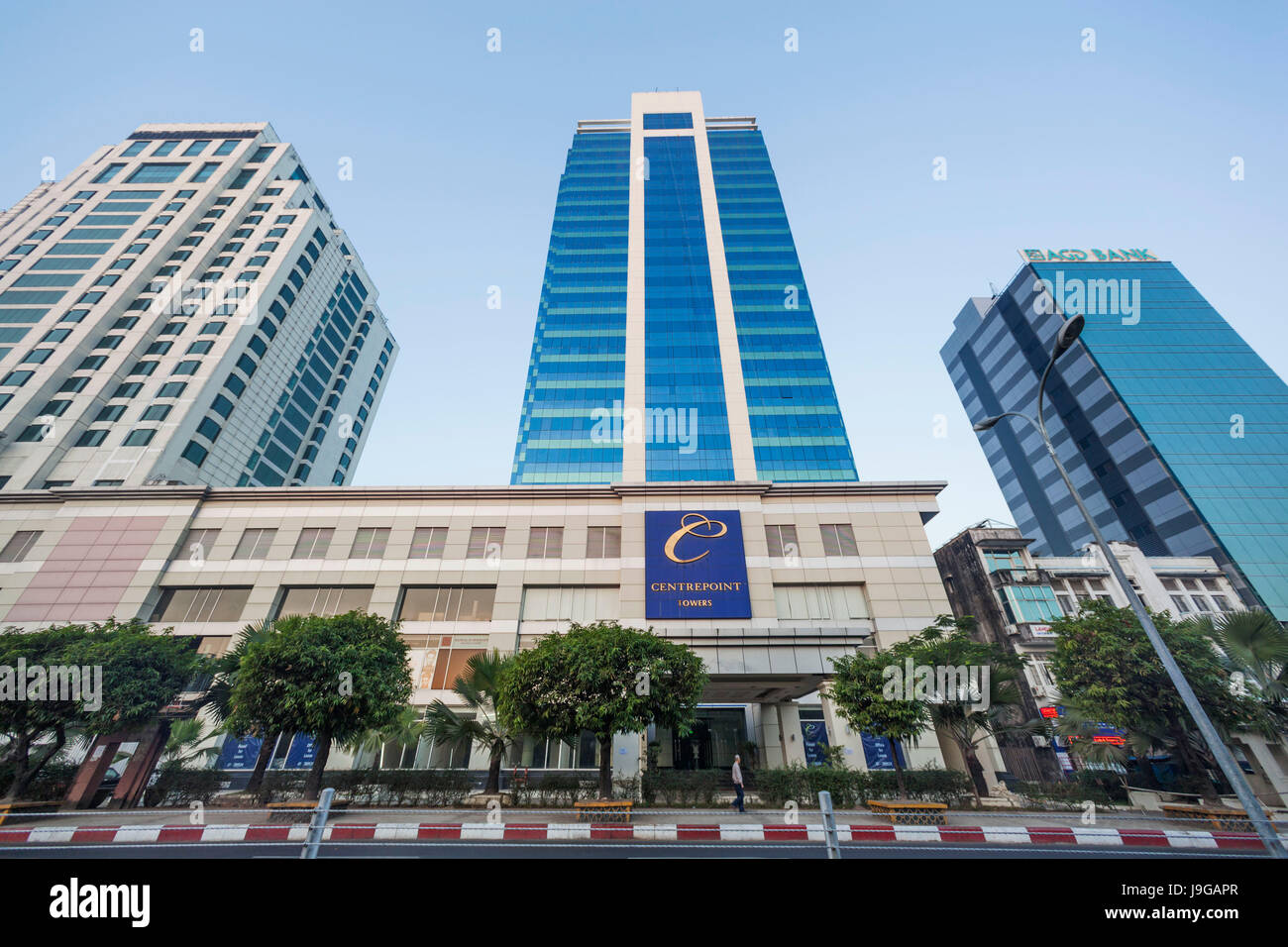 Myanmar, Yangon, Centrepoint Towers Office Building Stock Photo - Alamy