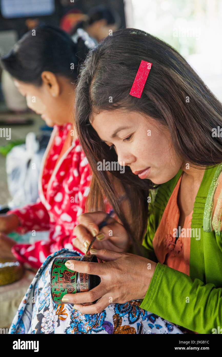 Myanmar, Bagan, Lacquerware Maker Stock Photo - Alamy