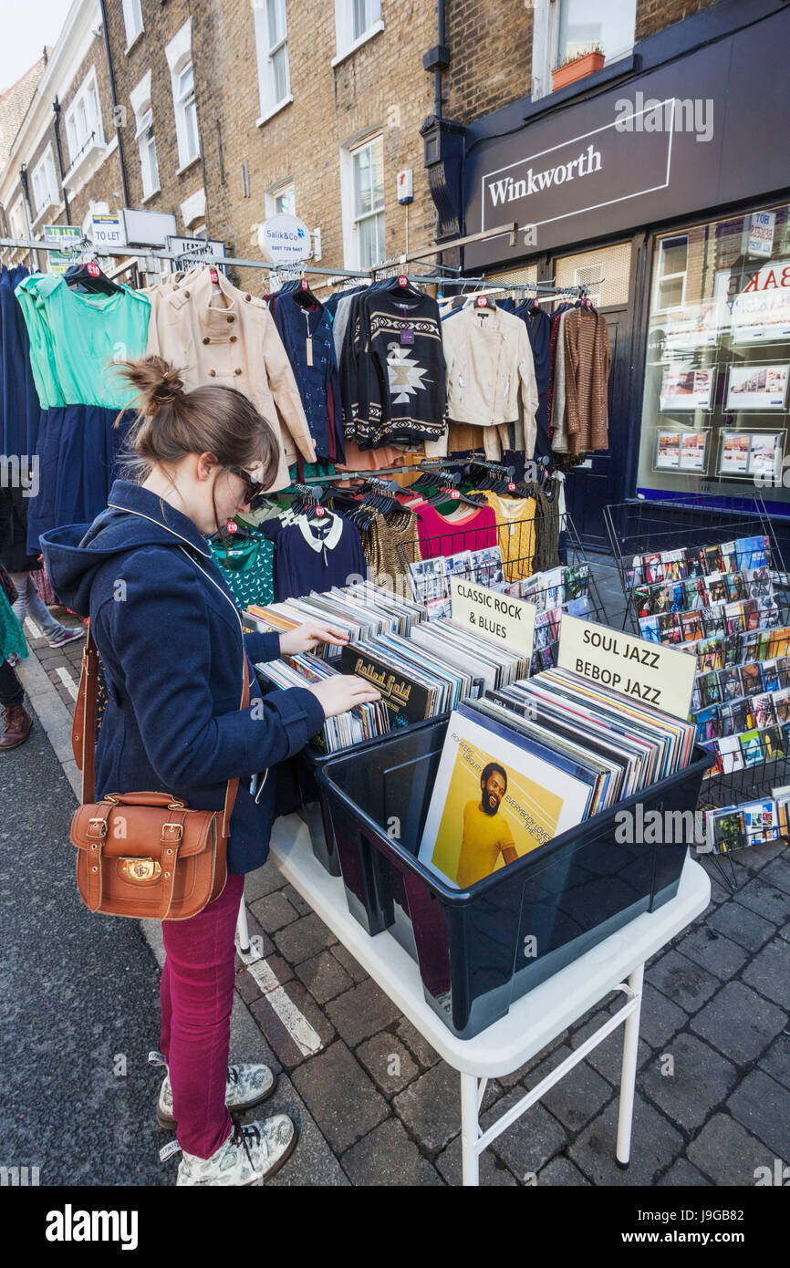 England, London, Shoreditch, Brick Lane, Brick Lane Street Market ...