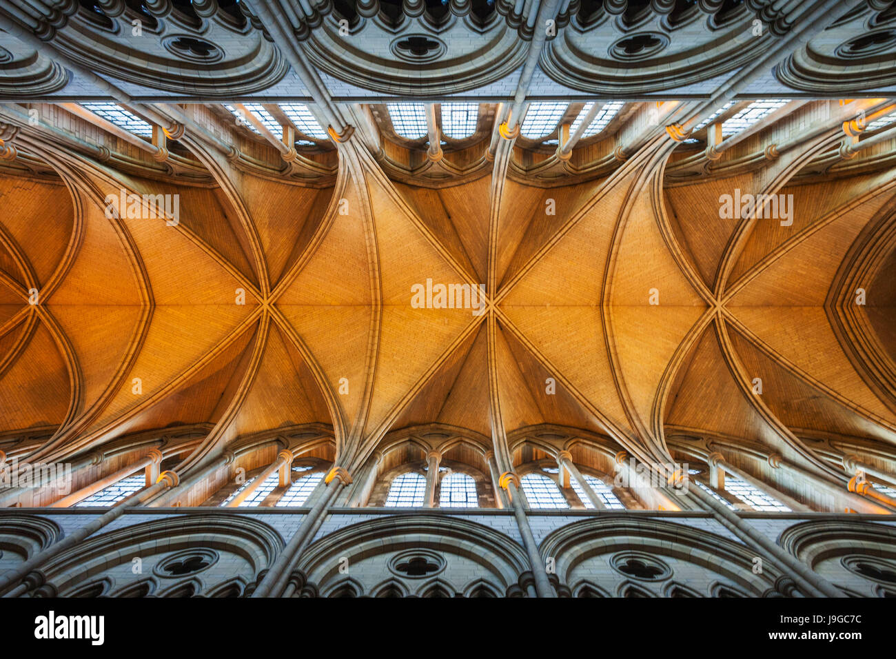 England, Cornwall, Truro, Truro Cathedral, Interior View Stock Photo ...
