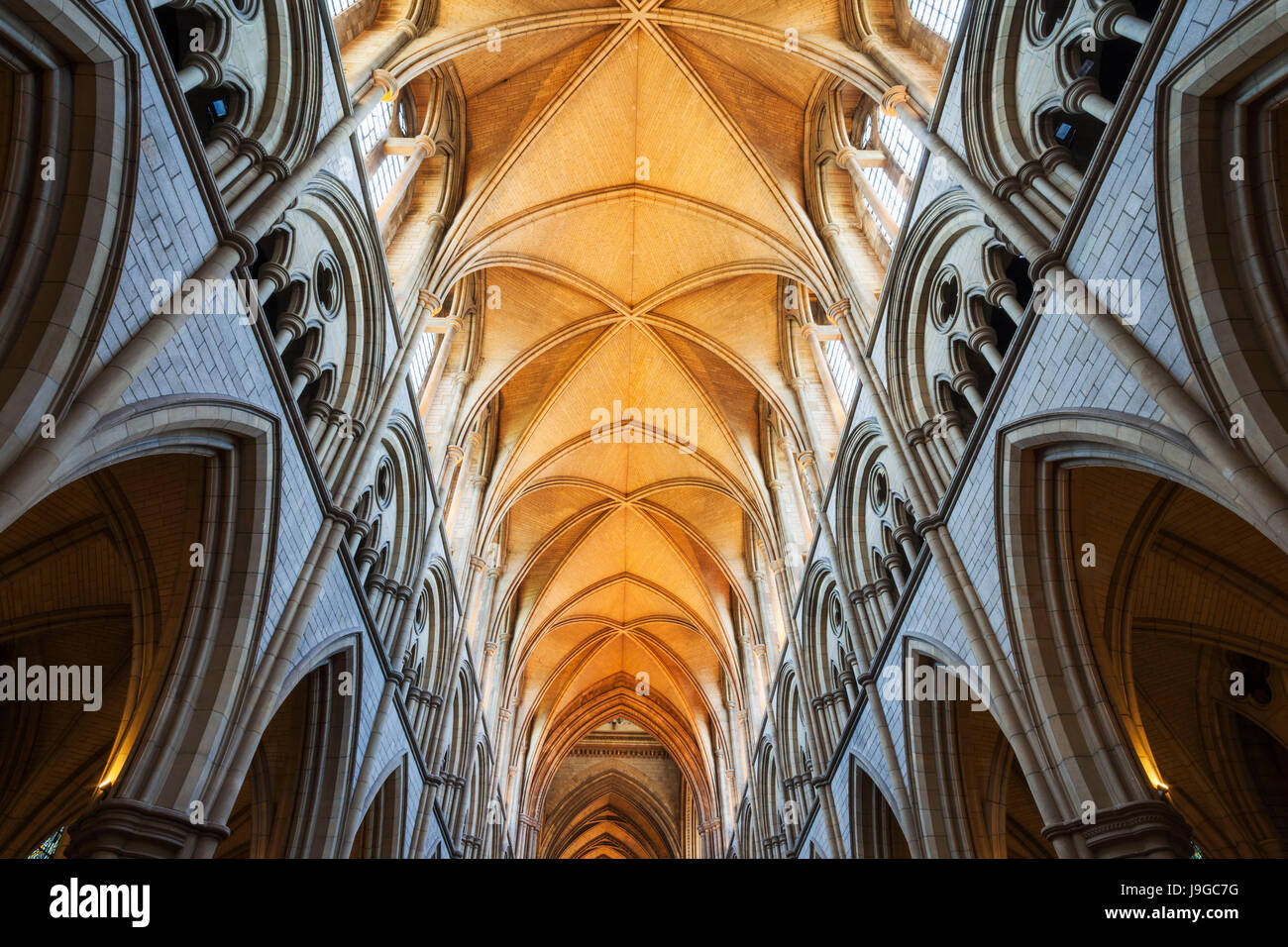 England, Cornwall, Truro, Truro Cathedral, Interior View Stock Photo ...