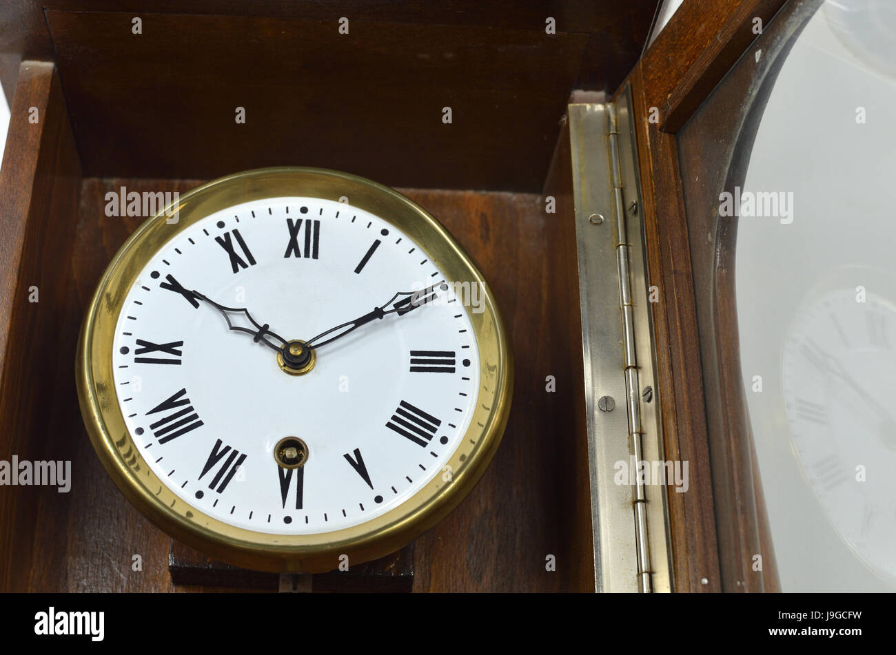 Wall clock in vintage style showing ten passed ten Stock Photo - Alamy