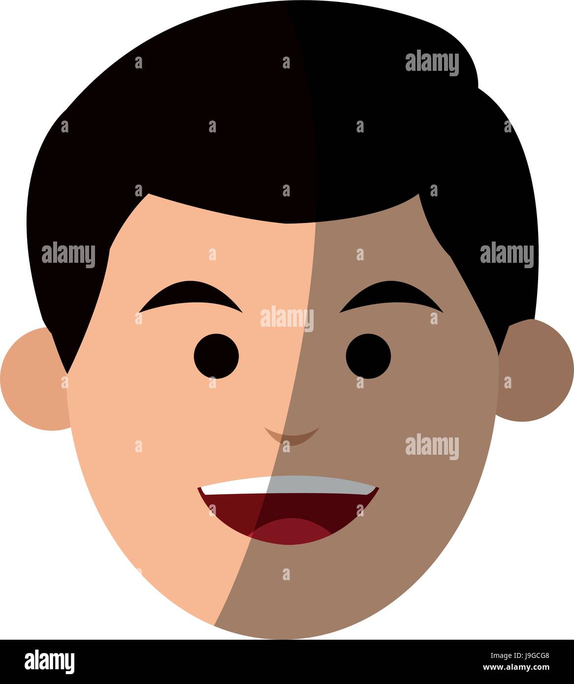 head of smiling man icon image Stock Vector Image & Art - Alamy