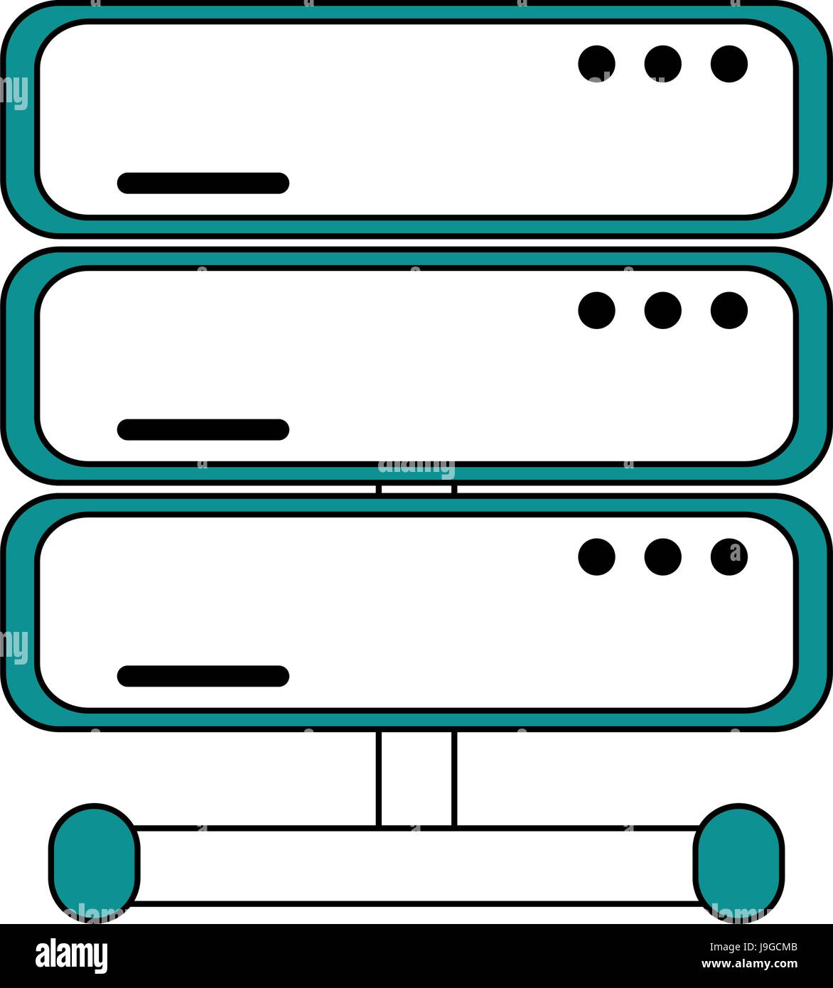 Flat line server design Stock Vector Image & Art - Alamy