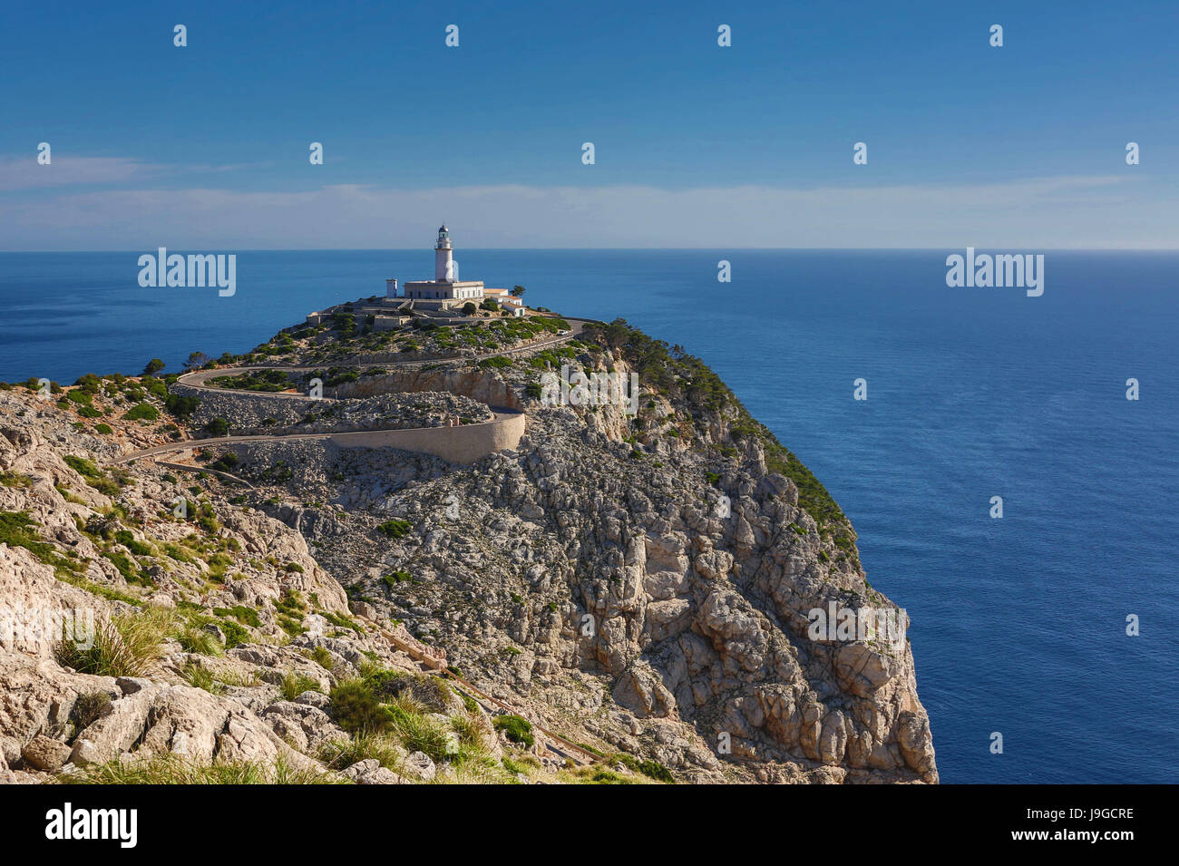Spain, Mallorca Island, Formentor Cape, Forementor Lighthouse Stock ...