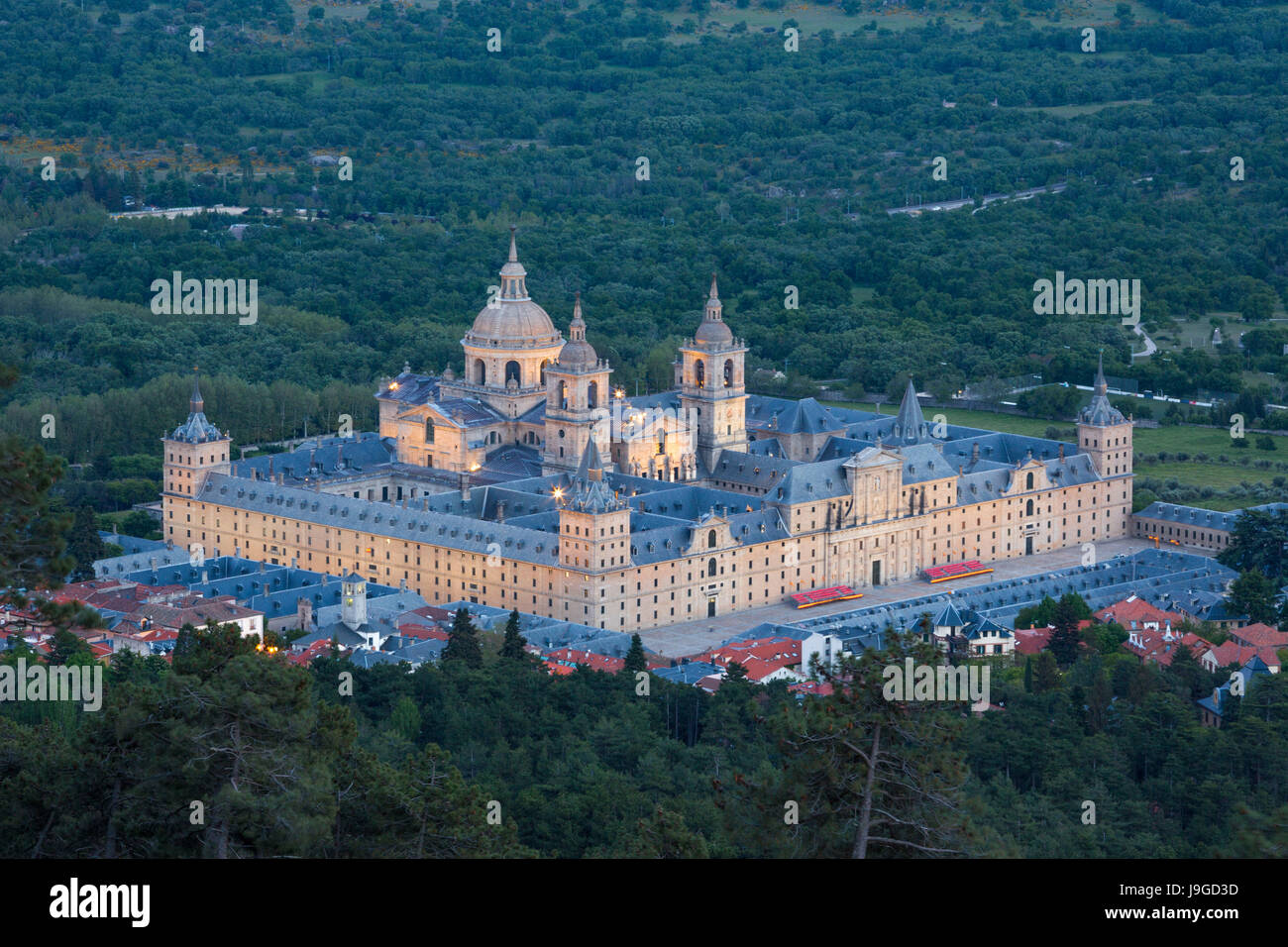 Spain, Madrid Community, El Escorial City, El Escorial Monastery Stock ...