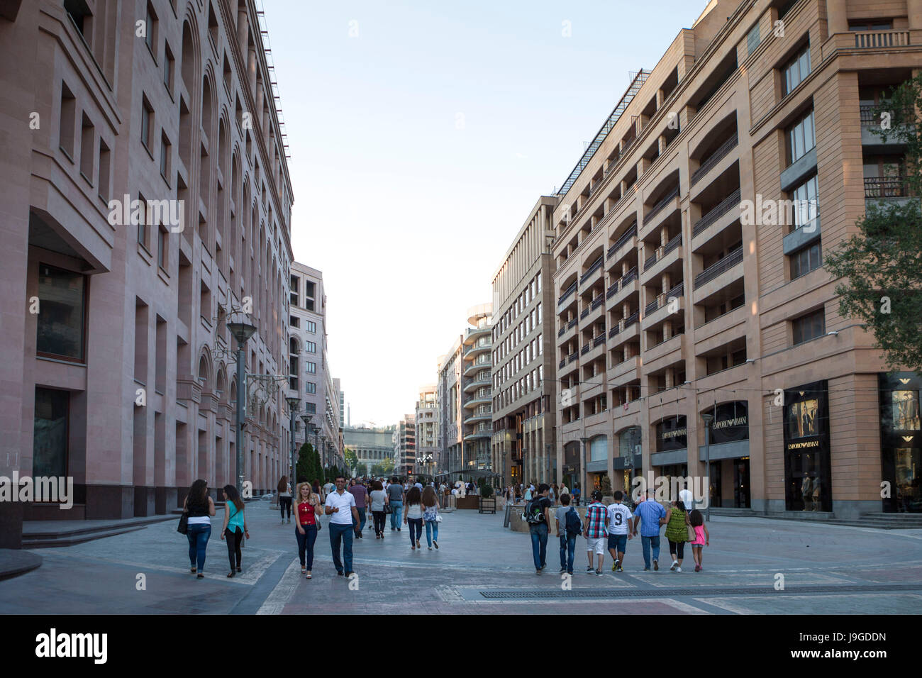 Armenia, Yerevan City, Hyusisayin Poghota Pedestrian street Stock Photo ...