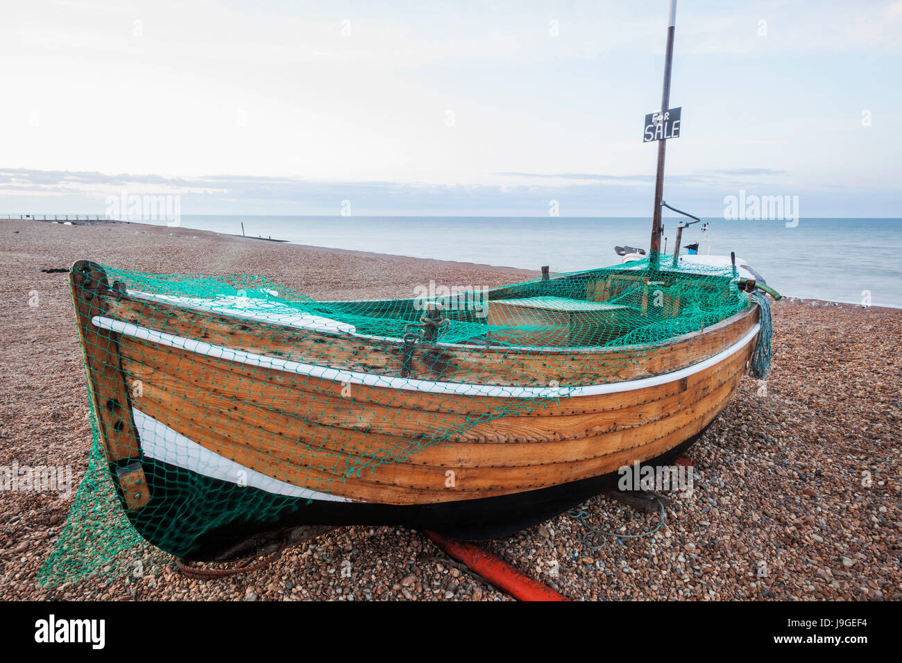 English traditional clinker built fishing boats hi-res stock ...