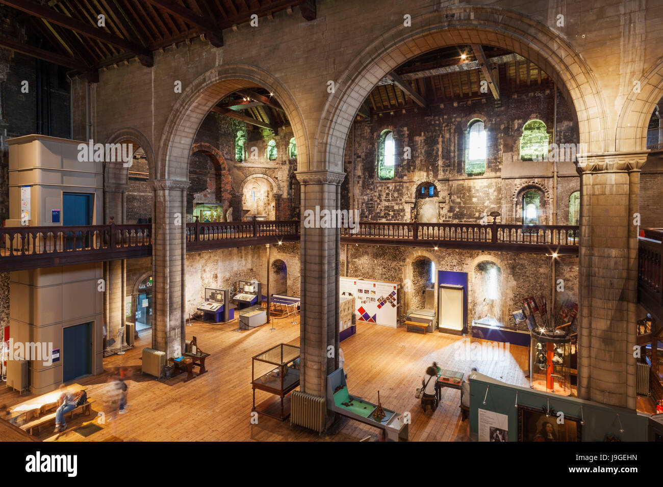 England, East Anglia, Norfolk, Norwich, Norwich Castle, Interior Stock ...