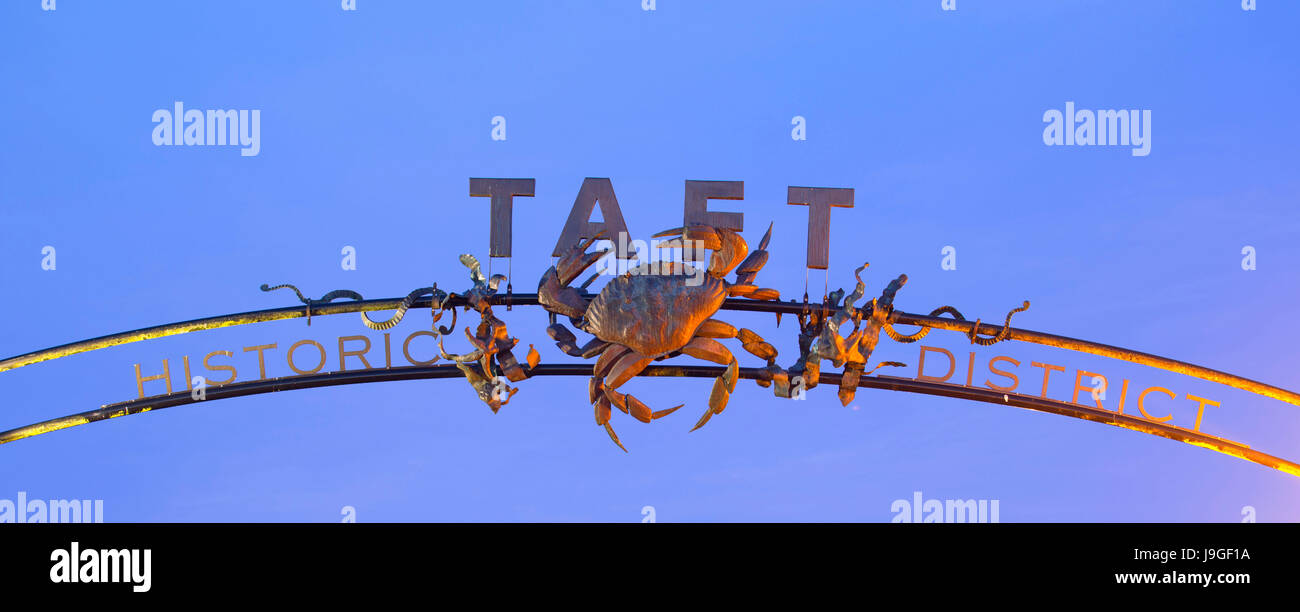 Taft entrance sign, Lincoln City, Oregon Stock Photo - Alamy