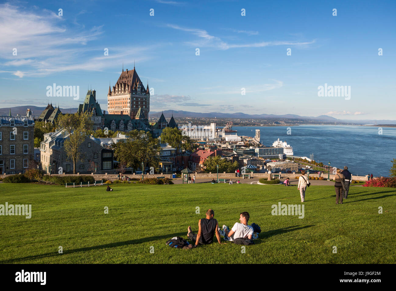 Canada, Quebec City, Old Quebec, Frontenac Castle Stock Photo - Alamy