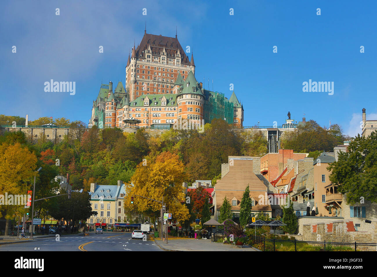 Canada, Quebec City, Old Quebec, Frontenac Castle Stock Photo - Alamy