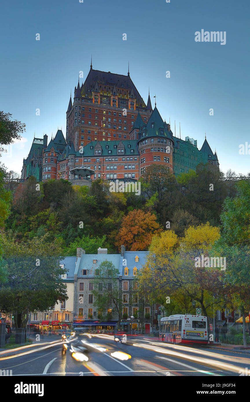 Canada, Quebec City, Old Quebec, Frontenac Castle Stock Photo - Alamy