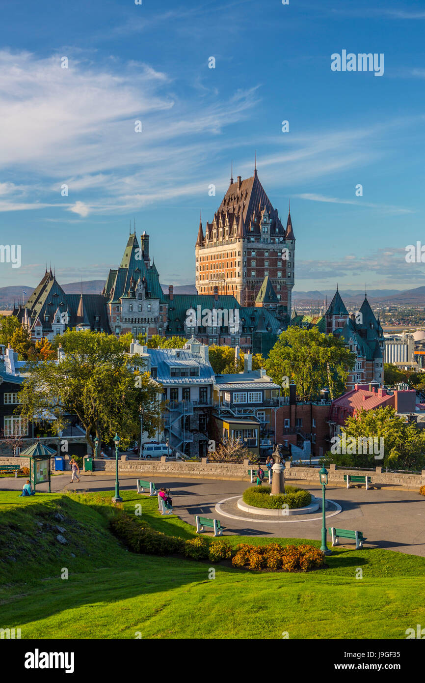 Canada, Quebec City, Old Quebec, Frontenac Castle Stock Photo - Alamy
