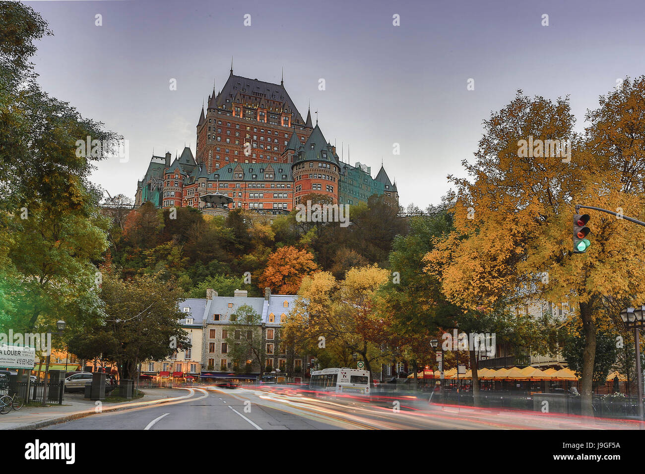 Canada, Quebec City, Old Quebec, Frontenac Castle Stock Photo - Alamy