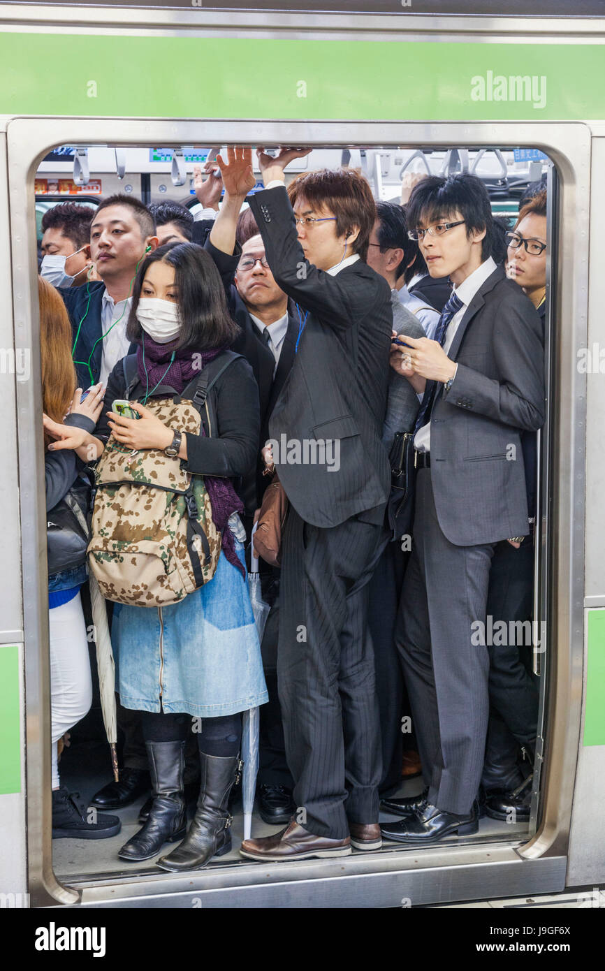 Japanese rush hour trains hi-res stock photography and images - Alamy