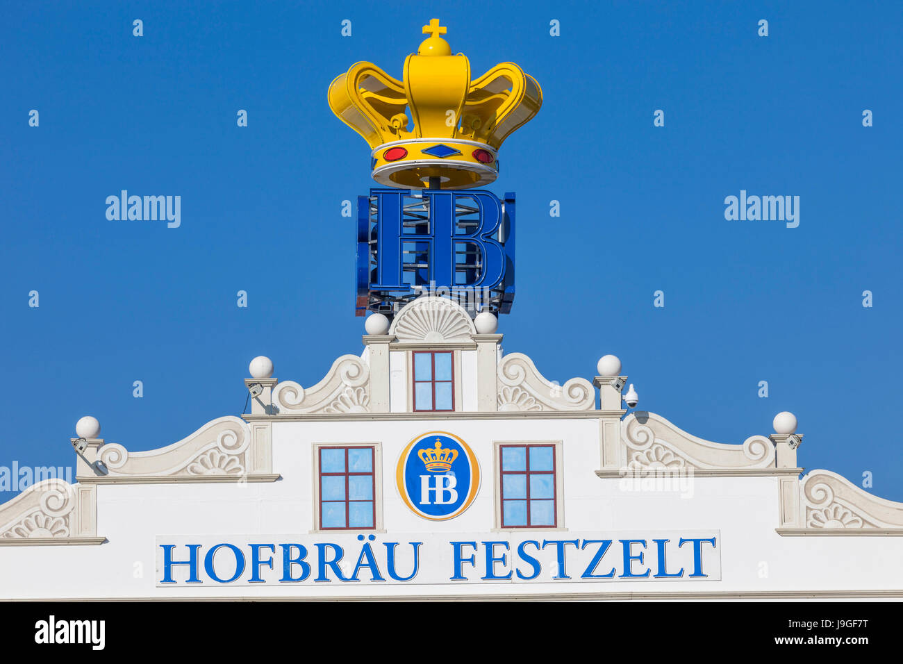Germany, Bavaria, Munich, Oktoberfest, Hofbräuhaus Beer Tent Sign Stock ...