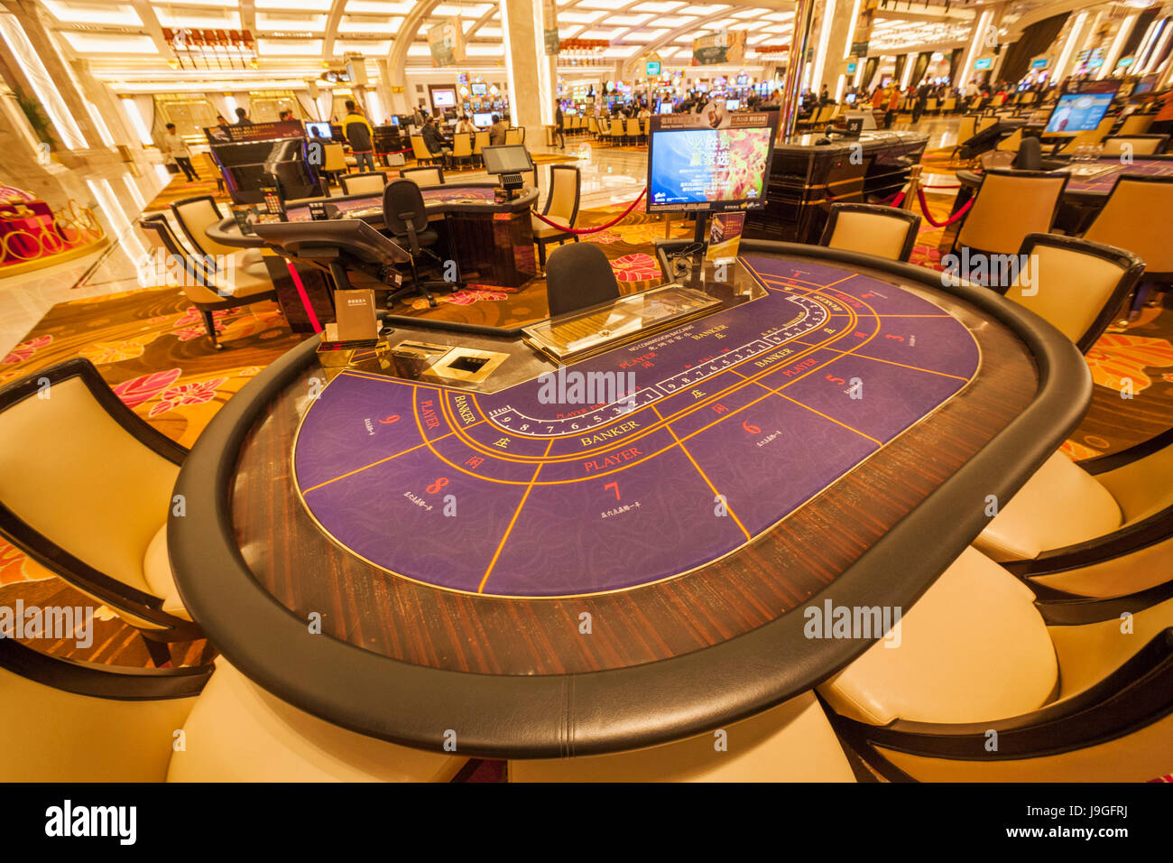 China, Macau, Gaming Table Stock Photo - Alamy