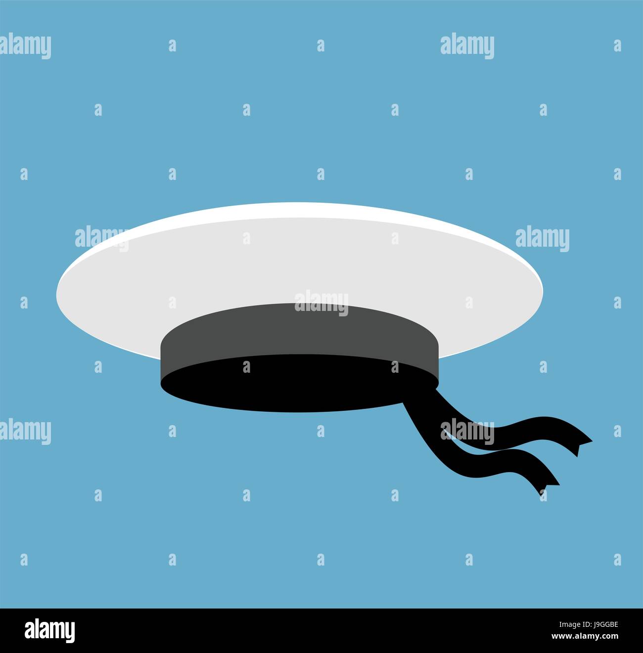 peakless cap isolated. Sailor hat on white background Stock Vector ...