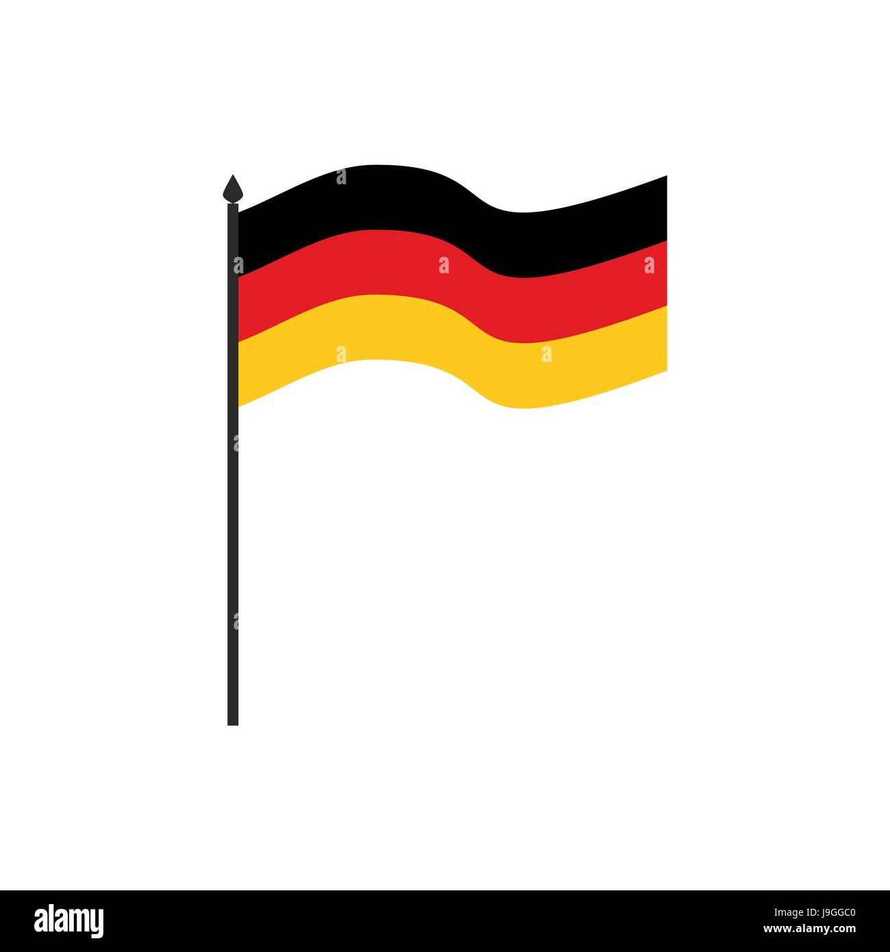 Germany flag cartoon style isolated on white background Stock Vector ...