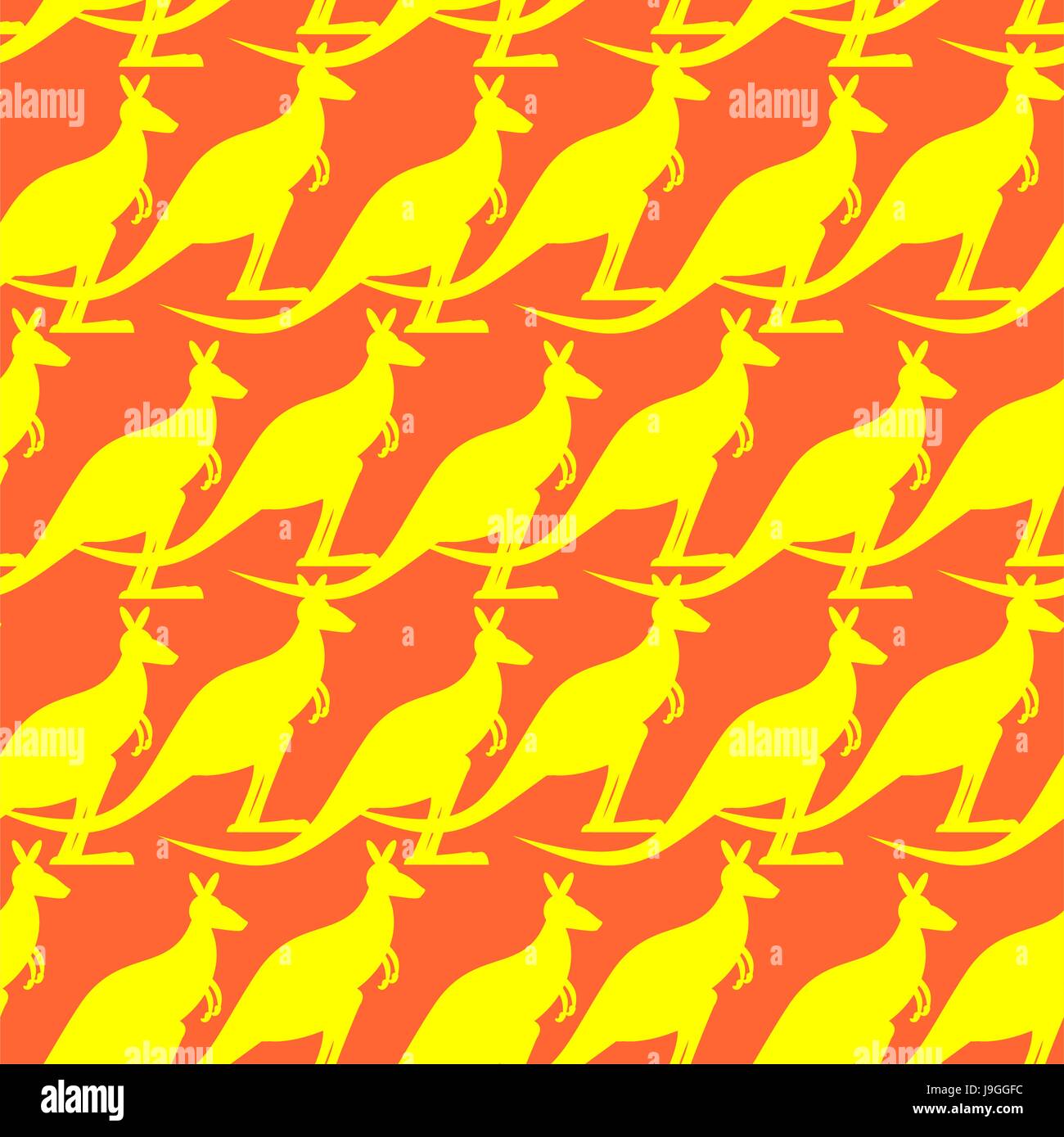 Kangaroo seamless pattern. Australian wallaby ornament. Texture of ...