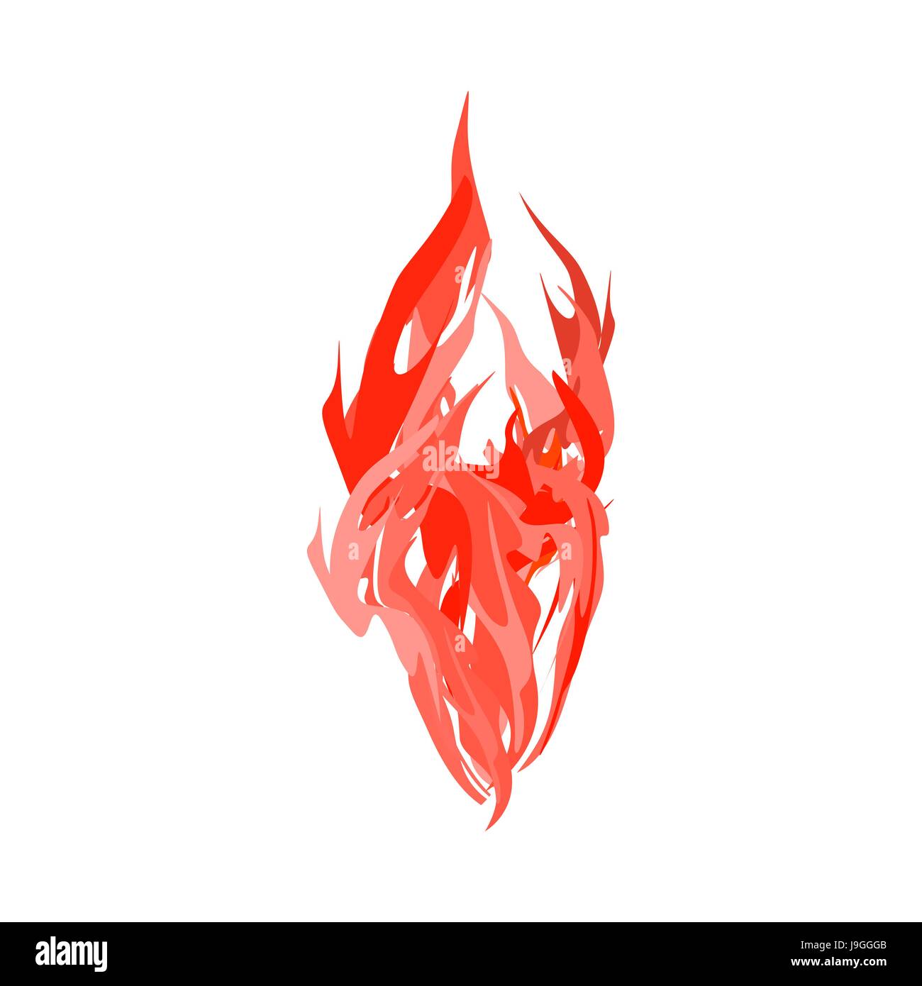 Fire isolated. Red Flames on white background Stock Vector Image & Art ...