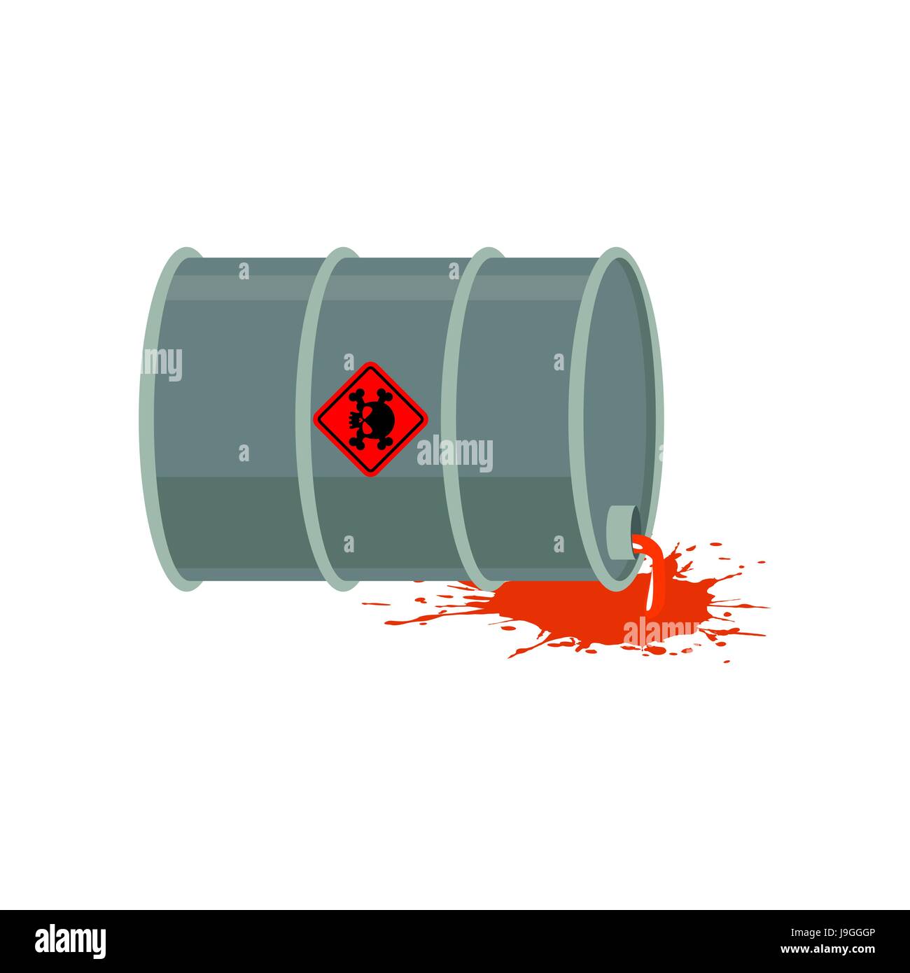 Cartoon barrel nuclear waste Stock Vector Images - Alamy