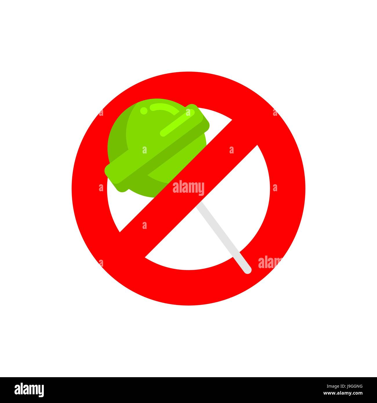 No sweets warning red sign hi-res stock photography and images - Alamy