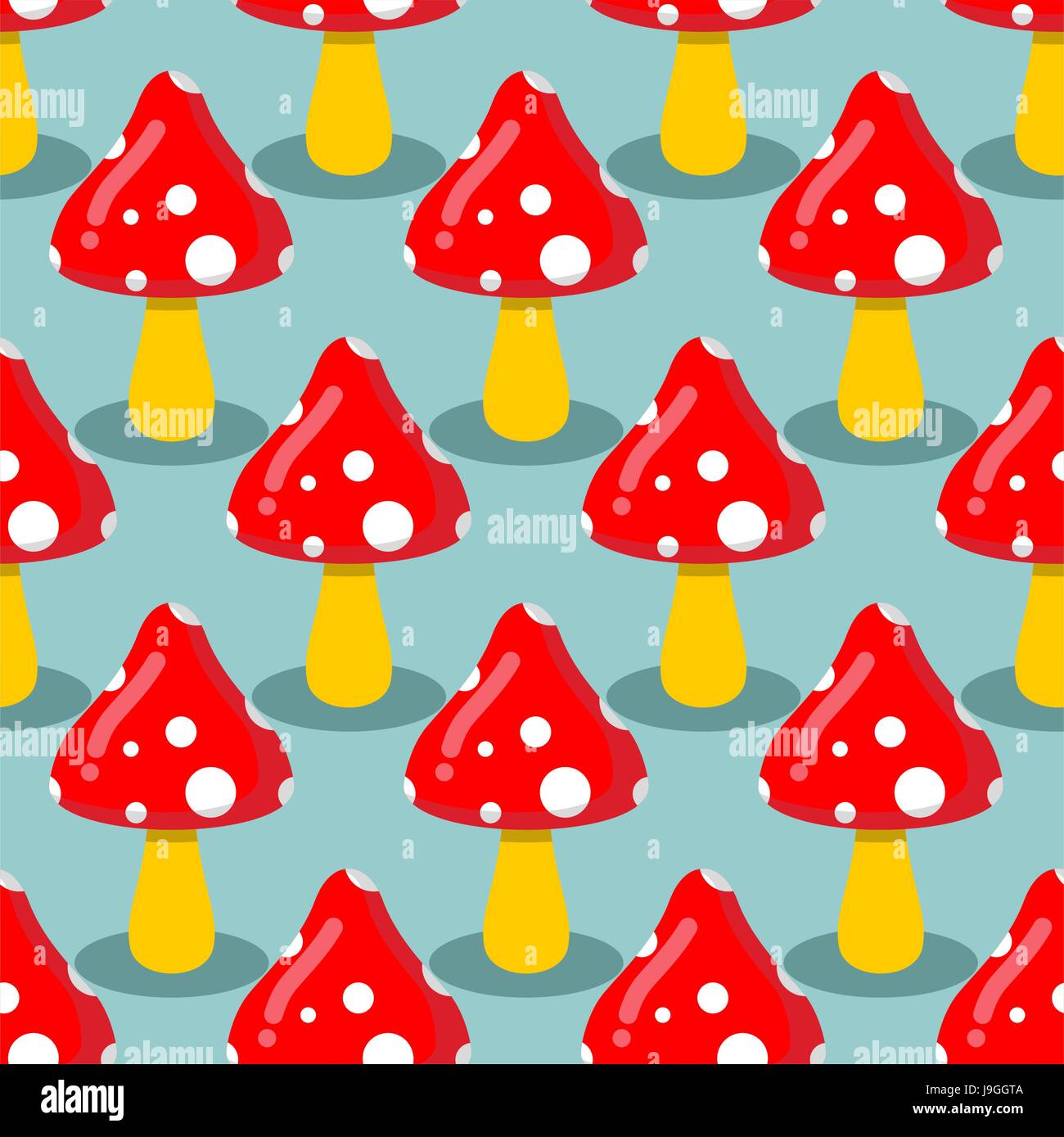 Amanita seamless pattern. hallucinogenic mushroom. Red mushroom with ...