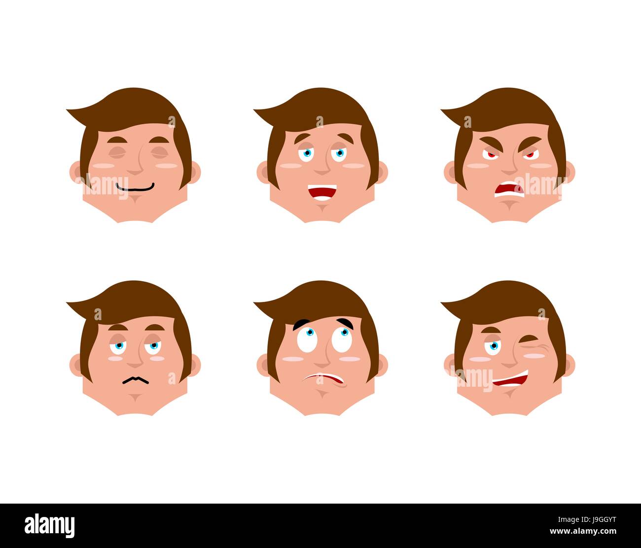 Facial expressions composite Stock Vector Images - Alamy