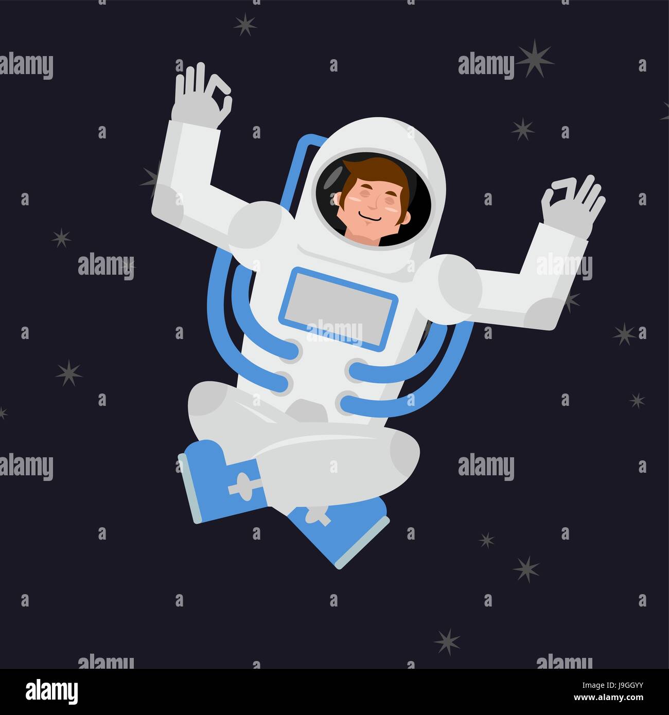 Astronaut exercise Stock Vector Images - Alamy