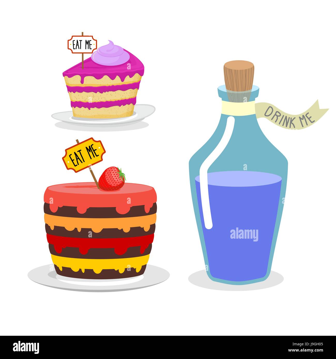 Drink potion alice in wonderland Cut Out Stock Images & Pictures - Alamy