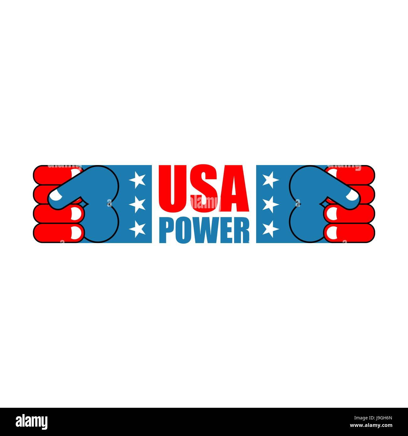 USA Patriot fist emblem. Sign of strong America. Logo for armed forces ...